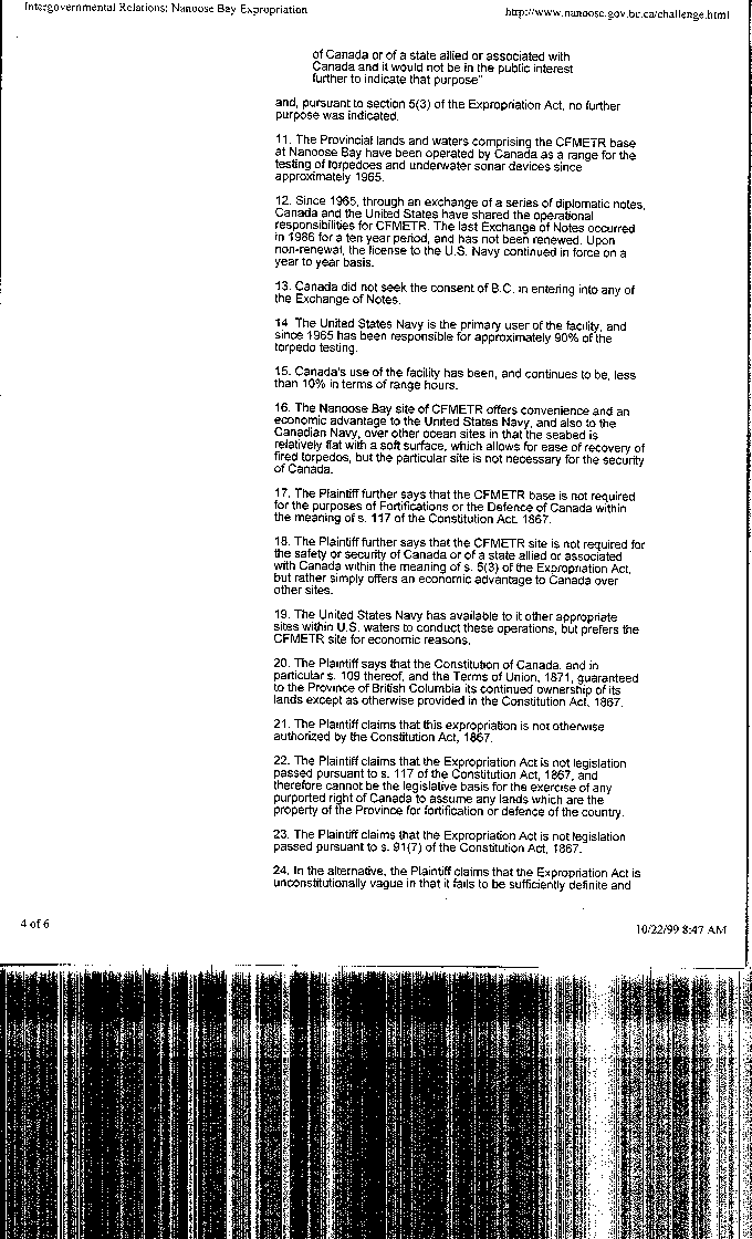 The Nanoose Test Range: Ownership and Expropriation (PRB 99-8E)